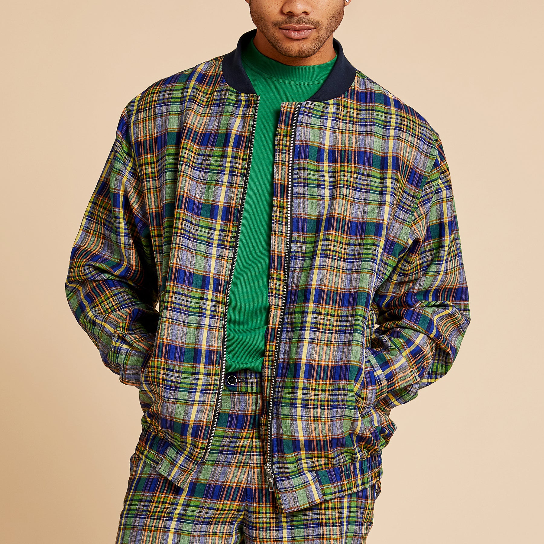 Linen Madras Bomber Jacket – INSERCH